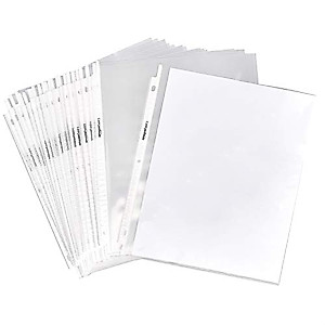 Amazon Basics Clear Sheet Protector for 3 Ring Binder, 8.5" x 11" - 500-Pack