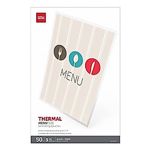 Office Depot® Brand Laminating Pouches, Menu Size, 3 Mil, 11-1/2" x 17-1/2", Pack of 50