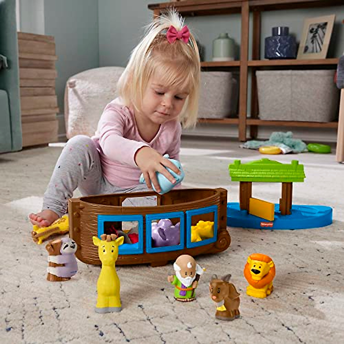 Fisher-Price Little People Toddler Toy Noah’S Ark Playset with 12 Animals and Noah Figure, Baptism Gift for Ages 1+ Years [Amazon Exclusive]
