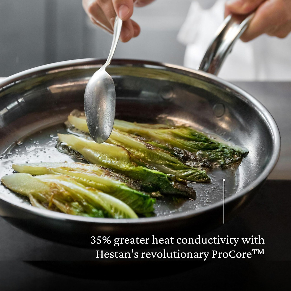 Hestan - NanoBond Collection - Titanium Stainless Steel 5-Piece Essential Cookware Set - Toxin, PFAS, & Chemical Free Clean Cookware, Induction Cooktop Compatible