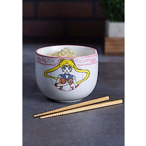JUST FUNKY Sailor Moon Noodle Bowl with Chopsticks Standard