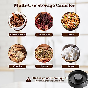 HelpyLife Vacuum Coffee Canister,Airtight Glass Jars Set for Kitchen Pantry,Coffee Bean Storage Container,Perfect for Ground Coffee,Loose Tea,Sugar(13floz×2+40floz×1)