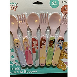 Disney Baby Princess Forks & Spoons 6 Piece Set