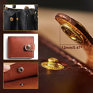 Alritz 120 Set Leather Snap Fasteners Kit, 12.5mm Metal Button Snaps Press Studs with 4 Setter Tools, 6 Color Leather Snaps for Clothes, Jackets, Jeans Wears, Bracelets, Bags (12.5mm)
