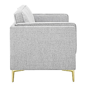 Modway Kaiya Upholstered Fabric Sofa, Light Gray