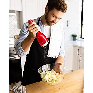 FinaMill – Award Winning Battery Operated Pepper Mill & Spice Grinder in One, Adjustable Coarseness, Ceramic Grinding Elements, One Touch Operation with LED Light, includes 2 Quick-Change ProPlus Pods