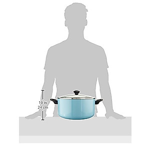 Farberware Promotional Dishwasher Safe Nonstick Stock Pot/Stockpot with Lid - 10.5 Quart, Blue