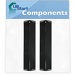 2-Pack BBQ Grill Heat Shield Plate Tent Replacement Parts for Charbroil 463210511 - Compatible Barbeque Porcelain Steel Flame Tamer, Flavorizer Bar, Vaporizer Bar, Burner Cover 16 1/2"