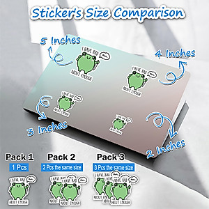 I Have Had About Enough Frog Sticker, Frog With Knife Sticker, Cute Frog Stickers, Animal Sticker, Water Assitant Die-Cut Vinyl Funny Decals for Laptop, Phone, Water Bottles, Kindle Sticker