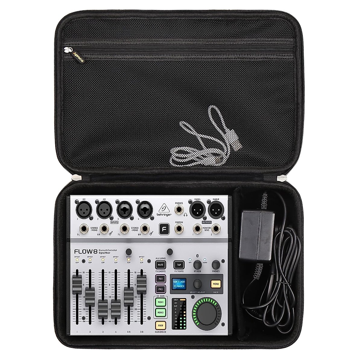 Aproca Hard Storage Travel Case, Fit for Behringer FLOW 8 / Xenyx 802 Premium 8-Input Digital Mixer