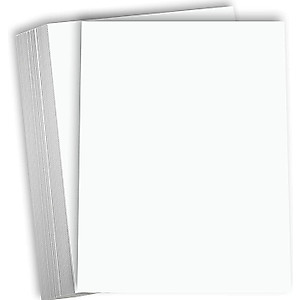Hamilco White Cardstock Thick Paper 8 1/2 x 11" Heavy Weight 120 lb Cover Card Stock - 50 Pack