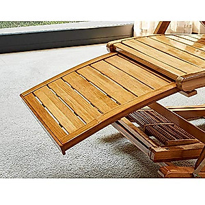 Lounge Chair, Zero Chair,Lounge Chairs,Wooden Folding Rocking Chair Balcony Bamboo Adjustable Back Chair with Headrest and Foot Massage Outdoor Sun Loungers Old Man Siesta Chair