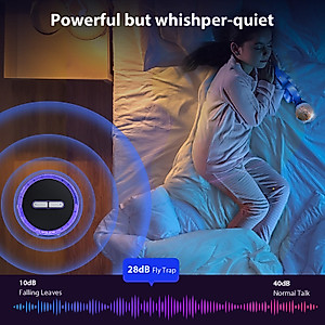 Fruit Fly Traps for Indoors Home: Bug Zapper Indoor 2 in 1 Attracts and Zaps Mosquitos, Gnats, Moths, Fruit Flies, Insect Fly Trap Adjustable Sleep and Zapper Blue Light Mosquito Zapper Black