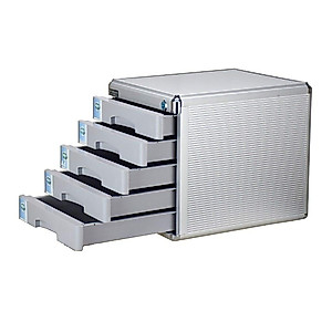 Flat File Cabinet, 5-Layers Office Storage Cabinet, Desktop Storage with Lock, Suitable for A4 File Storage