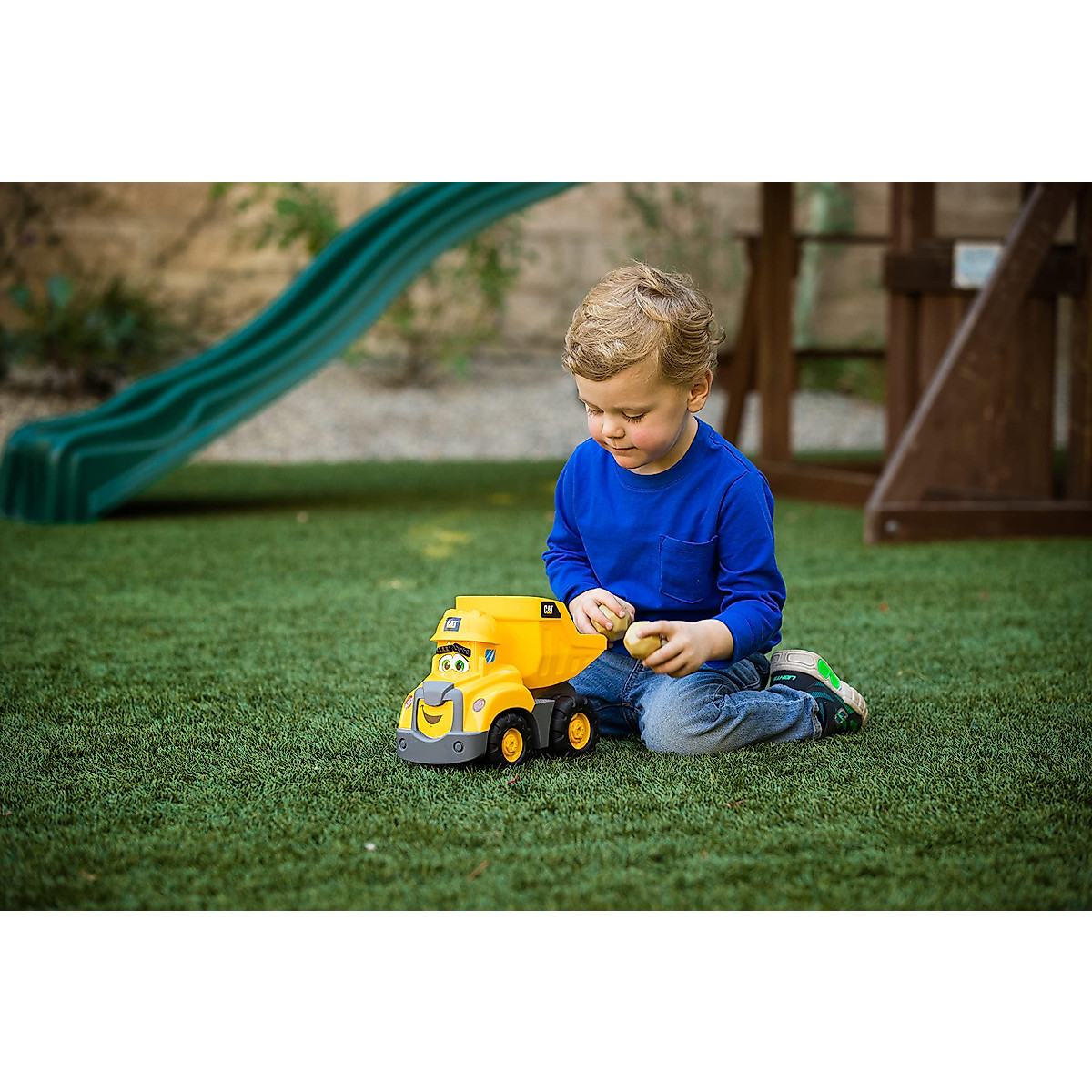 CAT Construction Toys, Buddies Preschool Dump Truck, Junior Crew, Interactive, Moving, Lights & Sounds, For Ages 2 and Older