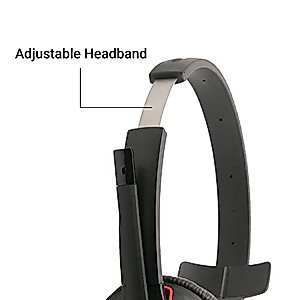 ITSPWR Bundle Plantronics® Blackwire 5210 Wired, Single Ear Headset with Boom Mic, Connect via USB-A to PC/Mac, Comes with a USB Type-C 4Port Hub