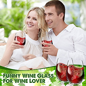 Mimorou 2 Pieces Hummingbird Stemless Wine Glass 17 oz Hummingbird Themed Gifts for Christmas, Valentine's Day, Birthdays, Anniversaries, Retirement, Mother's Day, Father's Day