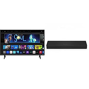 VIZIO 40-inch D-Series Full HD 1080p Smart TV, D40f-J09, 2022 Model & VIZIO 2.0 Home Theater Sound Bar with DTS Virtual:X, Bluetooth - SB2020n-J6