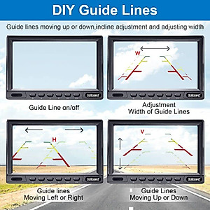 DoHonest RV Backup Camera HD 1080P 7'' LCD Monitor System Infrared Night Vision Waterproof Metal Rear View Cam Adapter for Furrion Pre-Wired RV Truck Trailer Camper Van V22