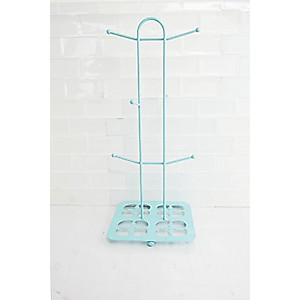 Home Basics Trinity Collection Pantryware Organization Set, Turquoise (Mug Tree)