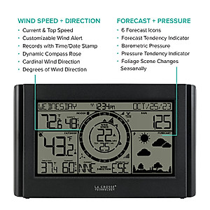 La Crosse Technology 328-96087-INT Black & White Professional Weather Station