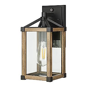 DEWENWILS Dusk to Dawn Outdoor Wall Light Exterior Light Fixture Wall Mount, Brown Finish Outdoor Wall Lantern, Weatherproof Porch Light Wall Sconce Lamp for Garage Doorway Backyard