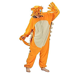 Adult Lizard Onesie Costume Animal Cosplay Halloween Christmas Homewear Pajamas Sleepwear for Women and Men