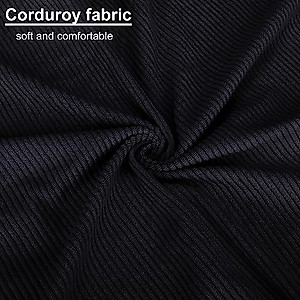 School Backpack for Teens Large Corduroy Bookbag Lightweight 17 inch Laptop Bag for Girls Boys Casual High School College (Corduroy-Black)