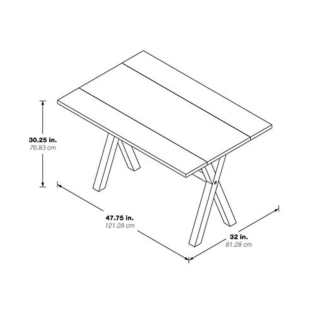 OSP Home Furnishings McKayla Flip-Top Expanding Desk to Dining Table, Distressed Washed Grey Finish
