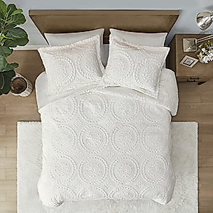 Madison Park Ultra Soft Luxury Premium Plush Comforter Mini Modern All Season Down Alternative Bedding Set with Matching Sham, King, Ivory