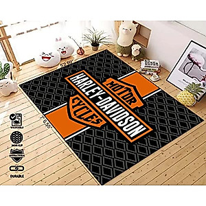 Motorcycle Rug, American Legend Motor Cycle Rug, American Motor Area Rug, Motor Cycle Lovers Rug peb20 (1.6x1.9 feet-50x60cm)