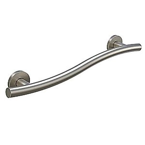 Keeney GB2022-16BN Wave Grab Bar 1.25 Dia x 16 In., Brushed Nickel