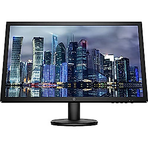 HP V24 FHD 1920x1080 Monitor 2 Pack Bundle with HDMI, FreeSync, Low Blue Light, and 2 Bluetooth Speakers for Professional Sound, Built-in Microphone and Remote Shutter for Photos