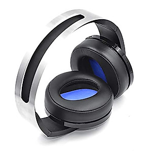 PS4 Platinum Ear Pads - defean Replacement Ear Cushion Black Protein Leather & Memory Foam Ear Pads Compatible with Sony PS4 Platinum Wireless Headset CECHYA-0090 Headphone