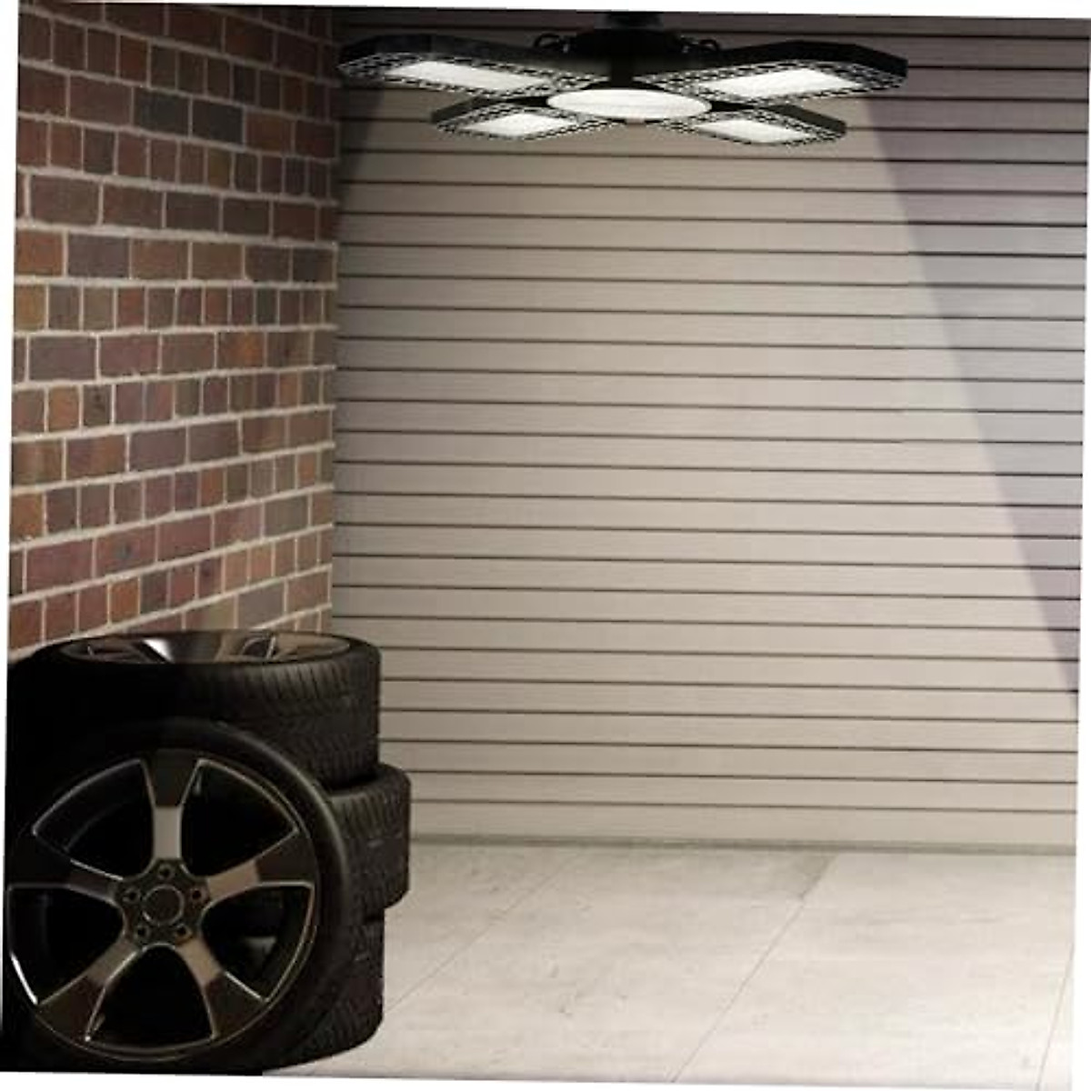 HOMSFOU 1pc Garage Light Garage Ceiling Light Garage Lamp Light for Garage LED Ceiling Light Garage LED Light Garage Warehouse Light Aluminum Black