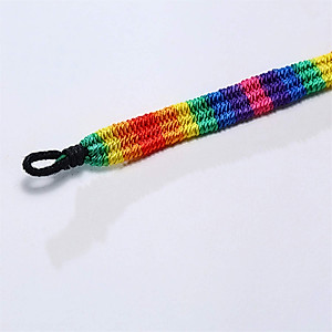 yomlry LGBT Pride Bracelet for Gay & Lesbian Rainbow Friendship Braided Bracelets LGBTQ Relationship Bracelet for Women Men string black