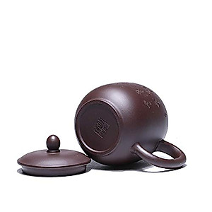 SILINE Zisha Teacup 13.5 Oz, Chinese Yixing Genuine Purple Clay Tea Mug,Fine Handmade Tea Cup