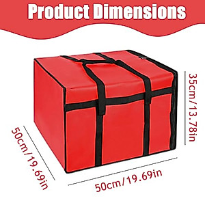 Insulated Bag Large Capacity Pizza Delivery Bag for Hot and Cold Food, Reusable Warming Bag with Zipper & Handle, Catering Cooler Bag for Doordash, Warmers for Parties, Insulated Bag