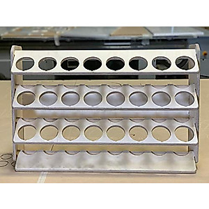 Factory Crafts Spray Can Lube Holder Organization Storage Rack Wood Shelf Case Organizer 24-Slot Plywood