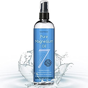 Pure Magnesium Oil Spray - Big 12 fl oz (Lasts 9 Months) 100% Natural, USP Grade = No Unhealthy Trace Minerals - from an Ancient Underground Permian Seabed in USA - Free Ebook Included