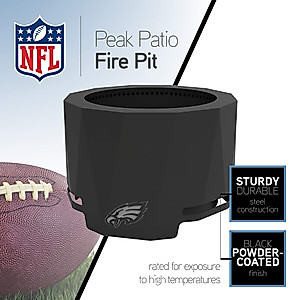 Blue Sky Outdoor Living NFL Tampa Bay Buccaneers 24” Steel Peak Patio Smokeless Fire Pit, Firewood and/or Wood Pellet Burning