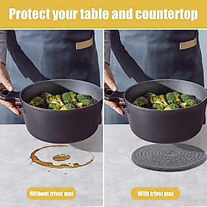 Trivets for Hot Dishes, Hot Pads for Kitchen, 7'' Trivets for Hot Pots and Pans, Pot Holders for Kitchen, Pot Holders Heat Resistant 4-Pcs, Trivets for Table, Kitchen Essentials for New Home