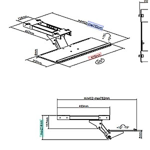 StarTech.com Under Desk-Mount Keyboard Tray - 26.4” Wide - Adjustable - Ergonomic Slide-Out Keyboard Shelf with Tilt and Swivel (KBTRAYADJ), Black