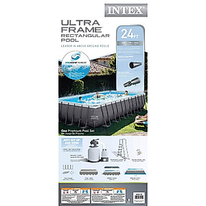 Intex 24ft X 12ft X 52in Ultra Frame Pool Set