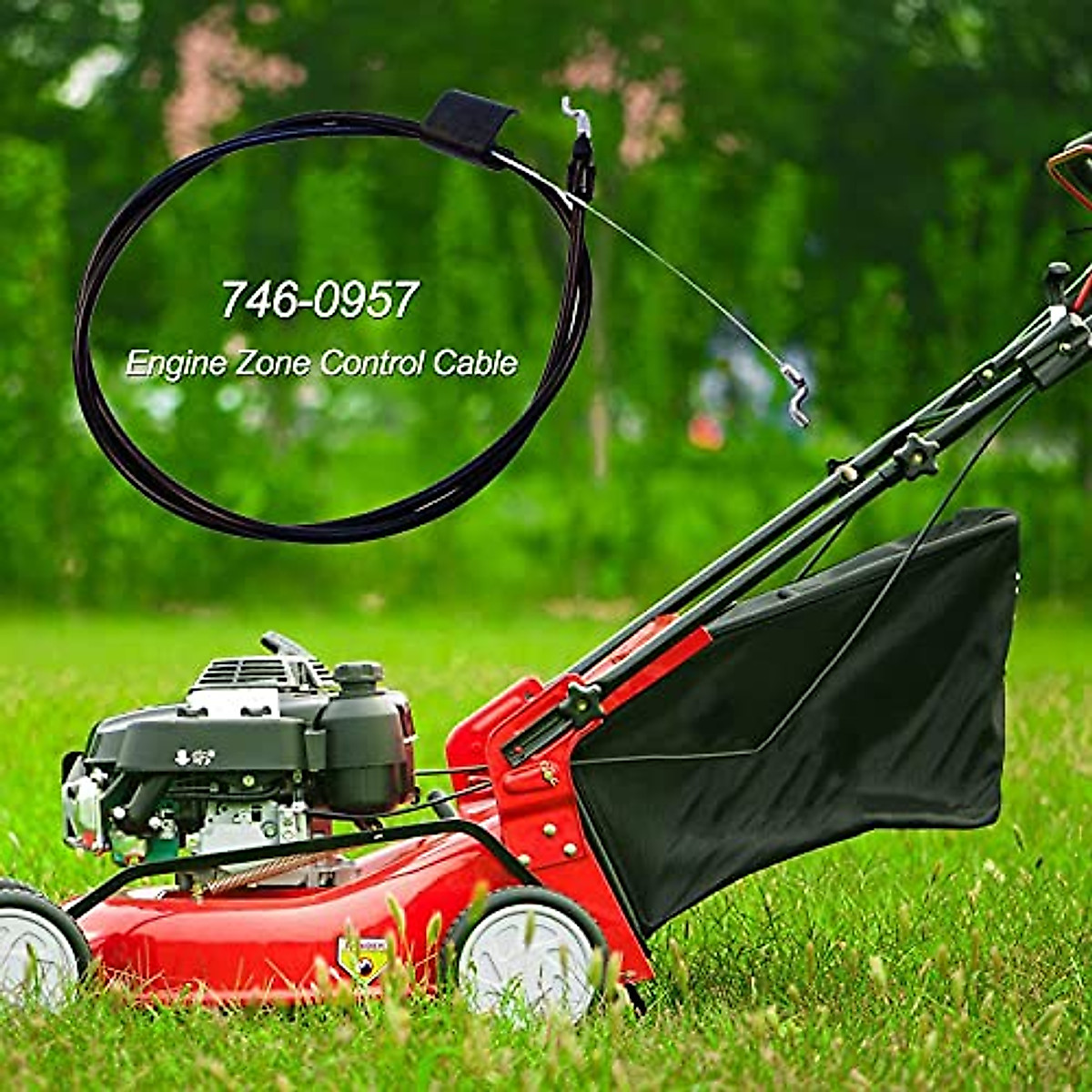 746-0957 Engine Zone Control Cable for MTD 946-0957 Fits Most Push Mowers with Cable Length 50inch Conduit Length 37 inch