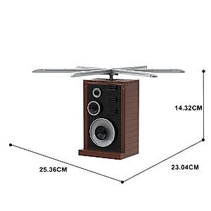 ICEBRICKS Figure Helicopter Speaker Building Block, Cool Flying Speakerman Building Set,Game Model Cameraman Battle Toilet Man,Halloween Collection Toy Gift for Boys,Girls (176 Pcs)