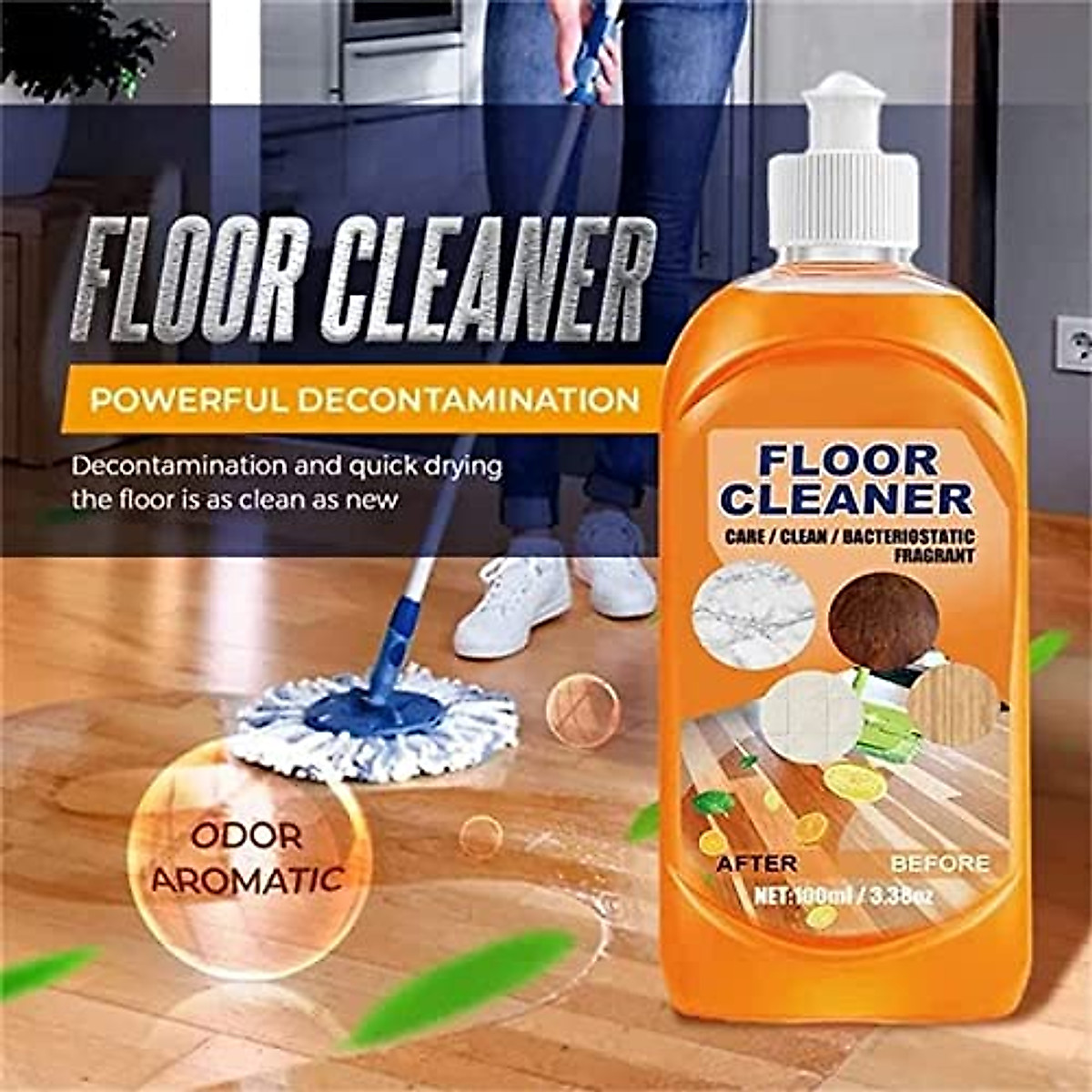 UIJKMN Momeng Floor Cleaner, Momeng Floor Cleaner Orange, Powerful Decontamination Floor Cleaner for Wood, Tile Floors (1)
