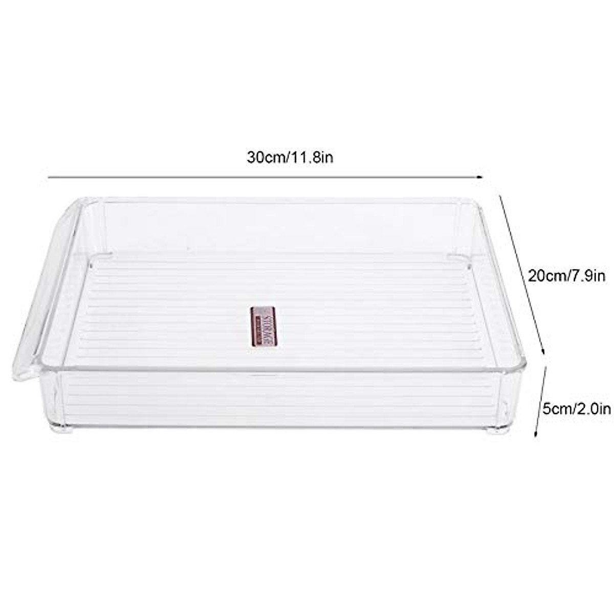 Plastic Food Storage Container Bin with Lid and Handle for Kitchen, Pantry, Cabinet, Fridge, Freezer(6138-小)