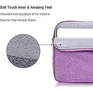 Egiant Laptop Sleeve 14-Inch,Water-Resistant Protective Fabric Case Compatible for HP Lenovo Acer Asus Dell 1 Chromebook Notebook, 14 Inch Computer Carrying Case with Accessory Pocket,Purple