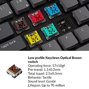 Keychron K5 SE Hot-swappable Ultra-Slim Wireless Bluetooth/Wired USB Mechanical Keyboard with Low-Profile Optical Brown Switch, Full Size Layout 104-Key White LED Backlit for Mac and Windows